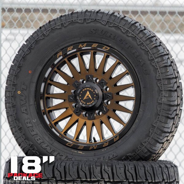 Buy 18" Hostile Bronze w/ R18 Suretrac AWT Tires! Package deals at ...